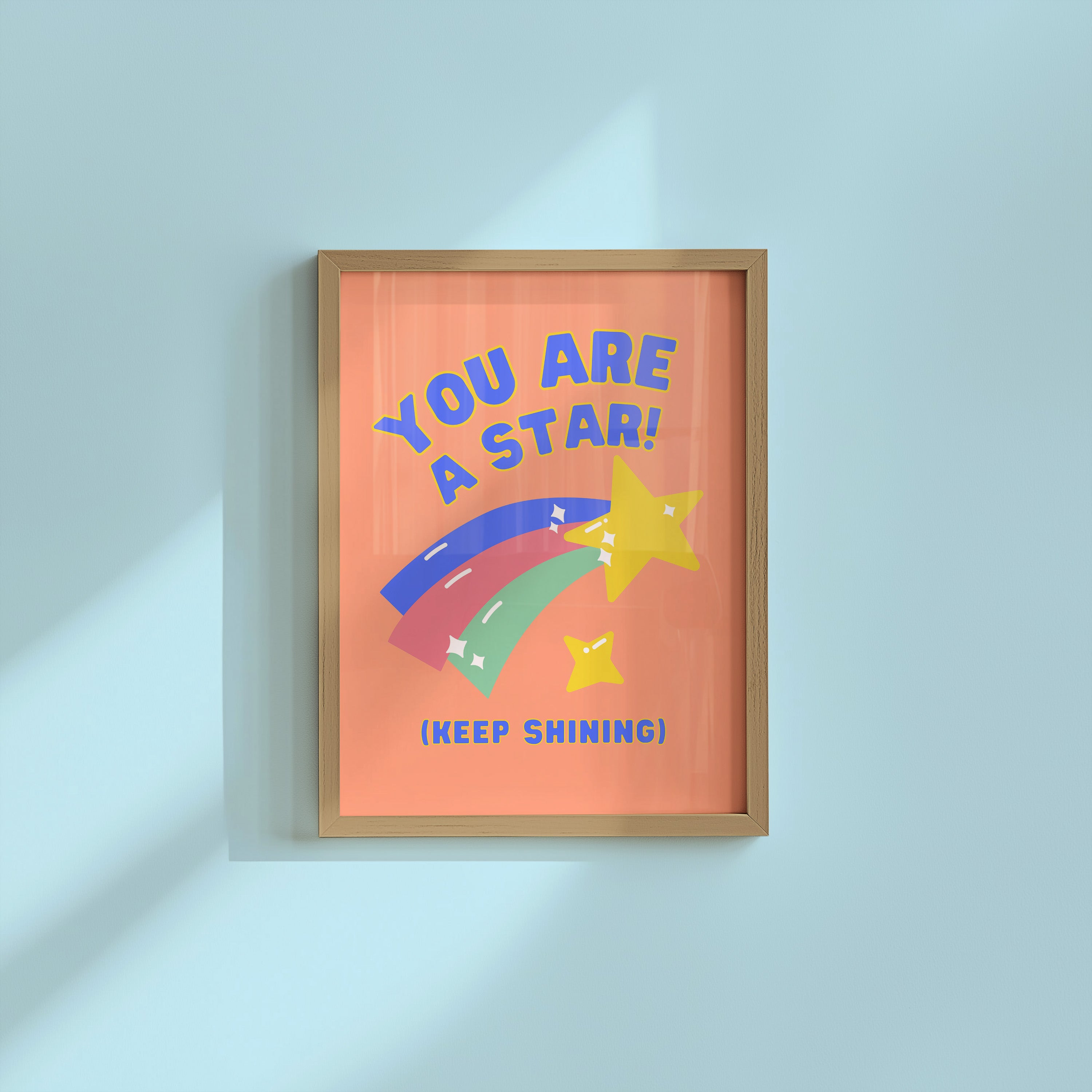 You Are A Star Keep Shining Vertical Digital Art Print