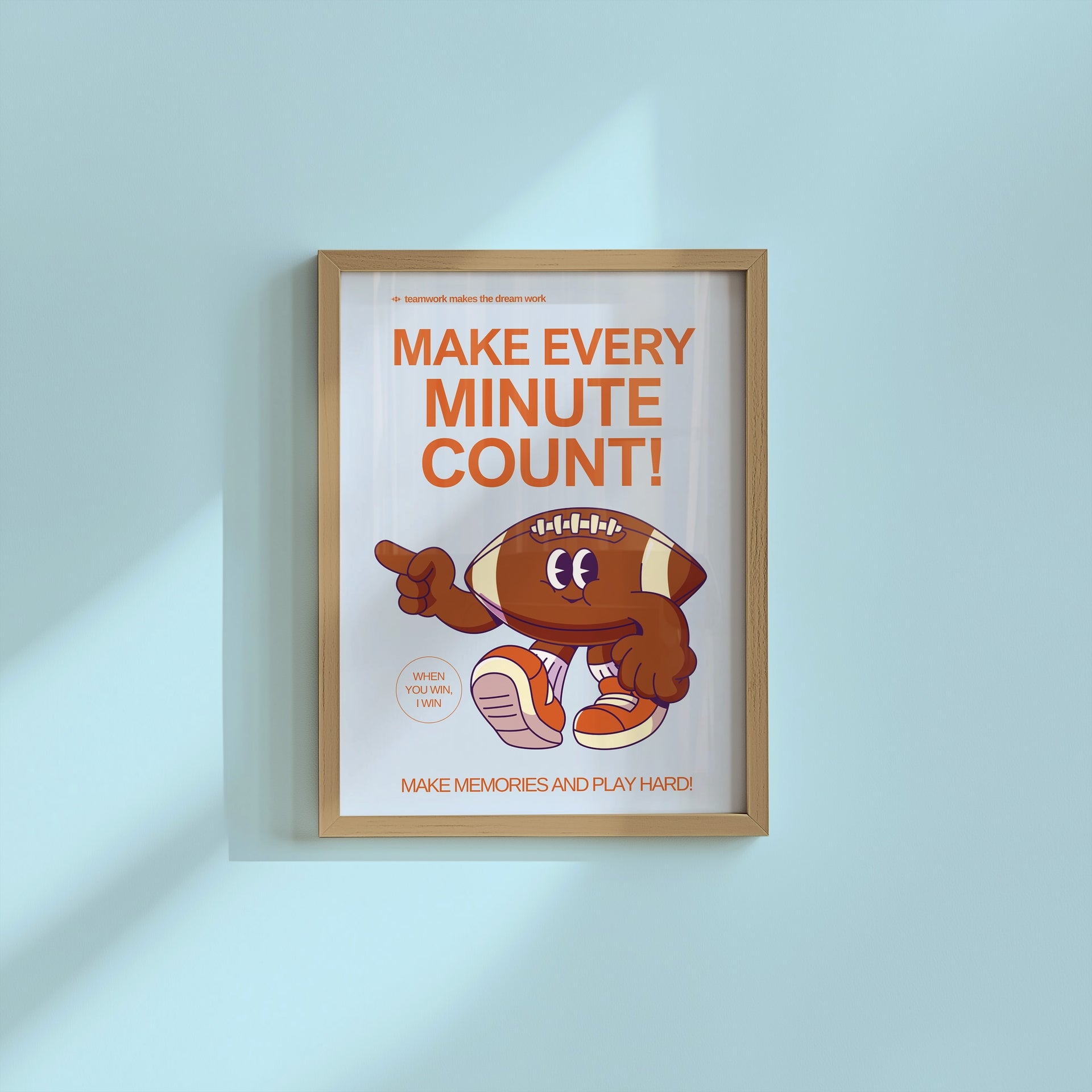 Make Every Minute Count Vertical Art Print - Blue