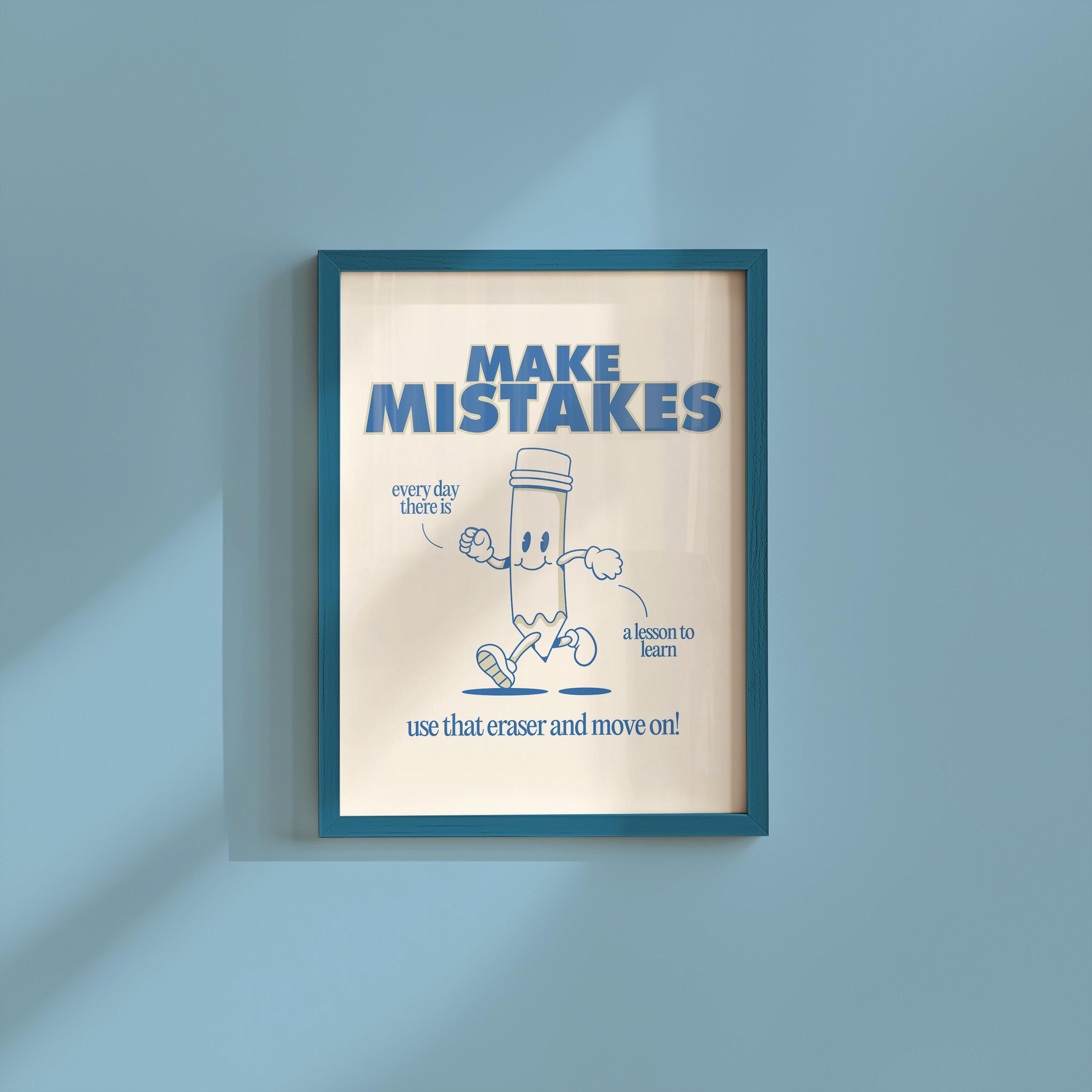 Shop 'Make Mistakes' Digital Cartoon Art Print
