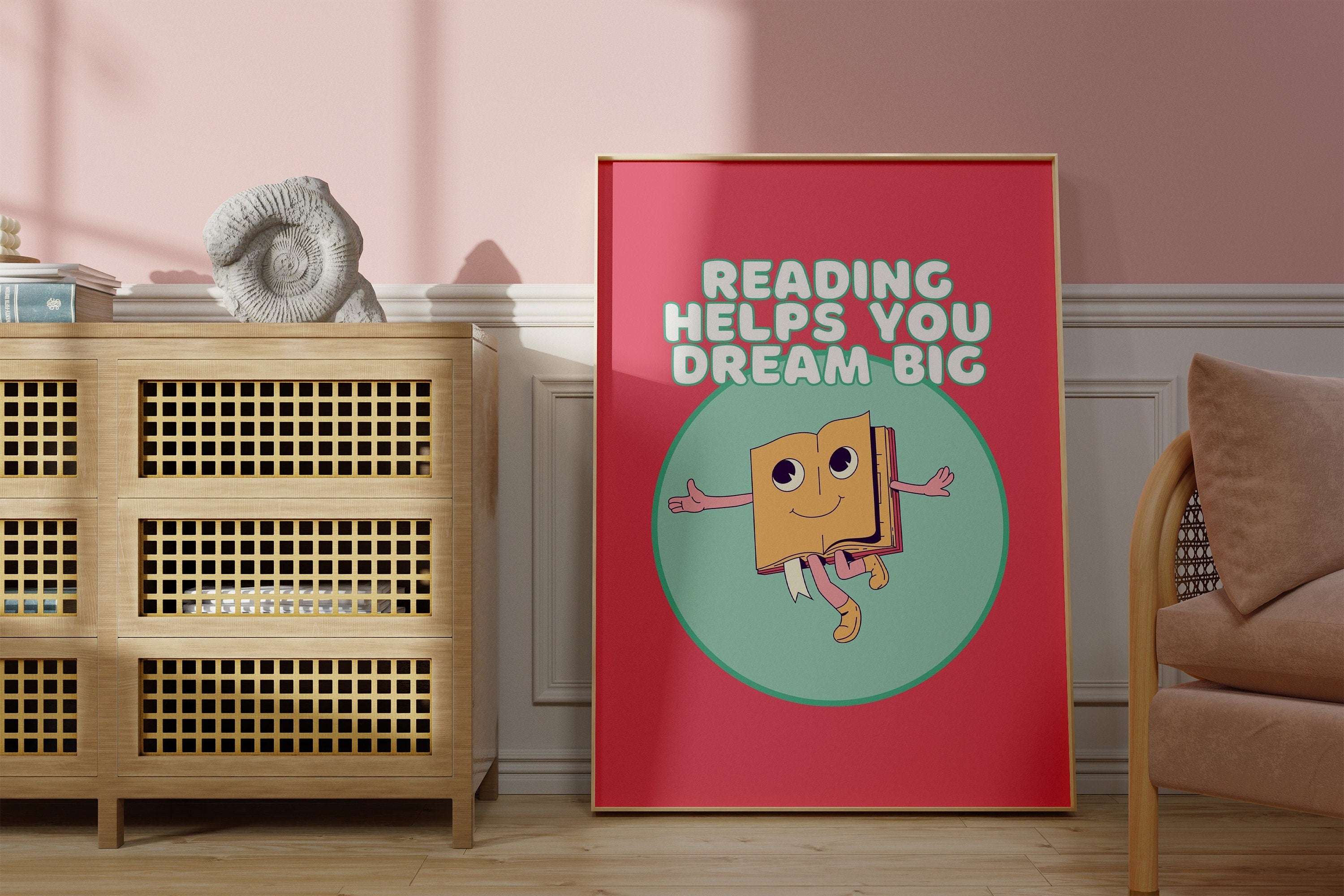 Reading Helps You Dream Big Book Digital Art Print