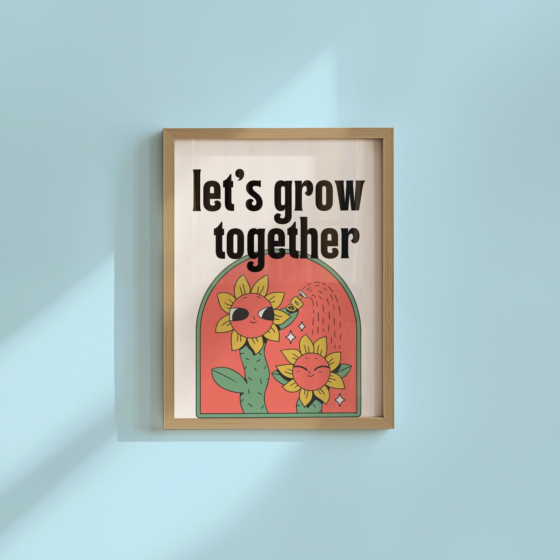Let's Grow Together Vertical Art Print