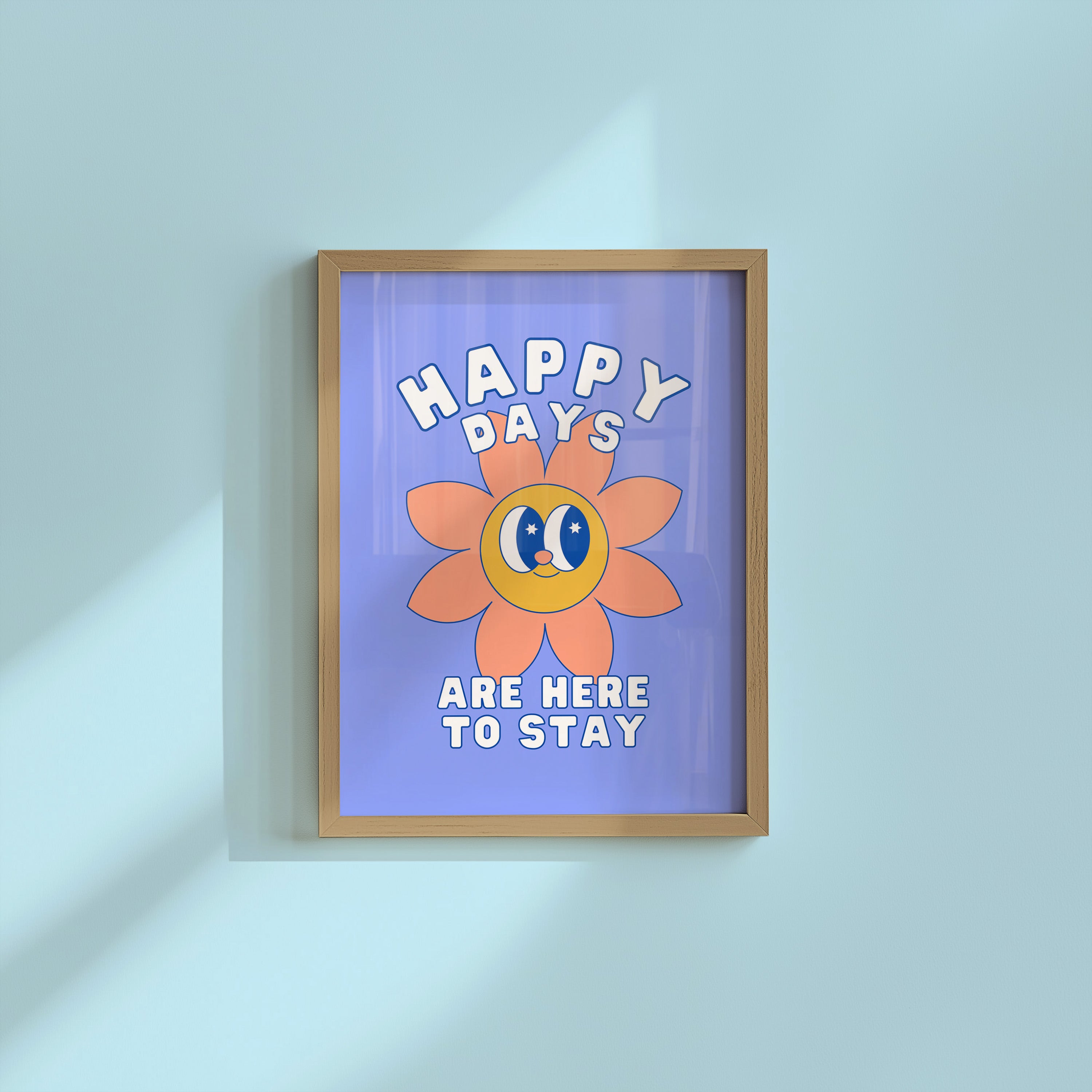 Happy Days Vertical Digital Art Print