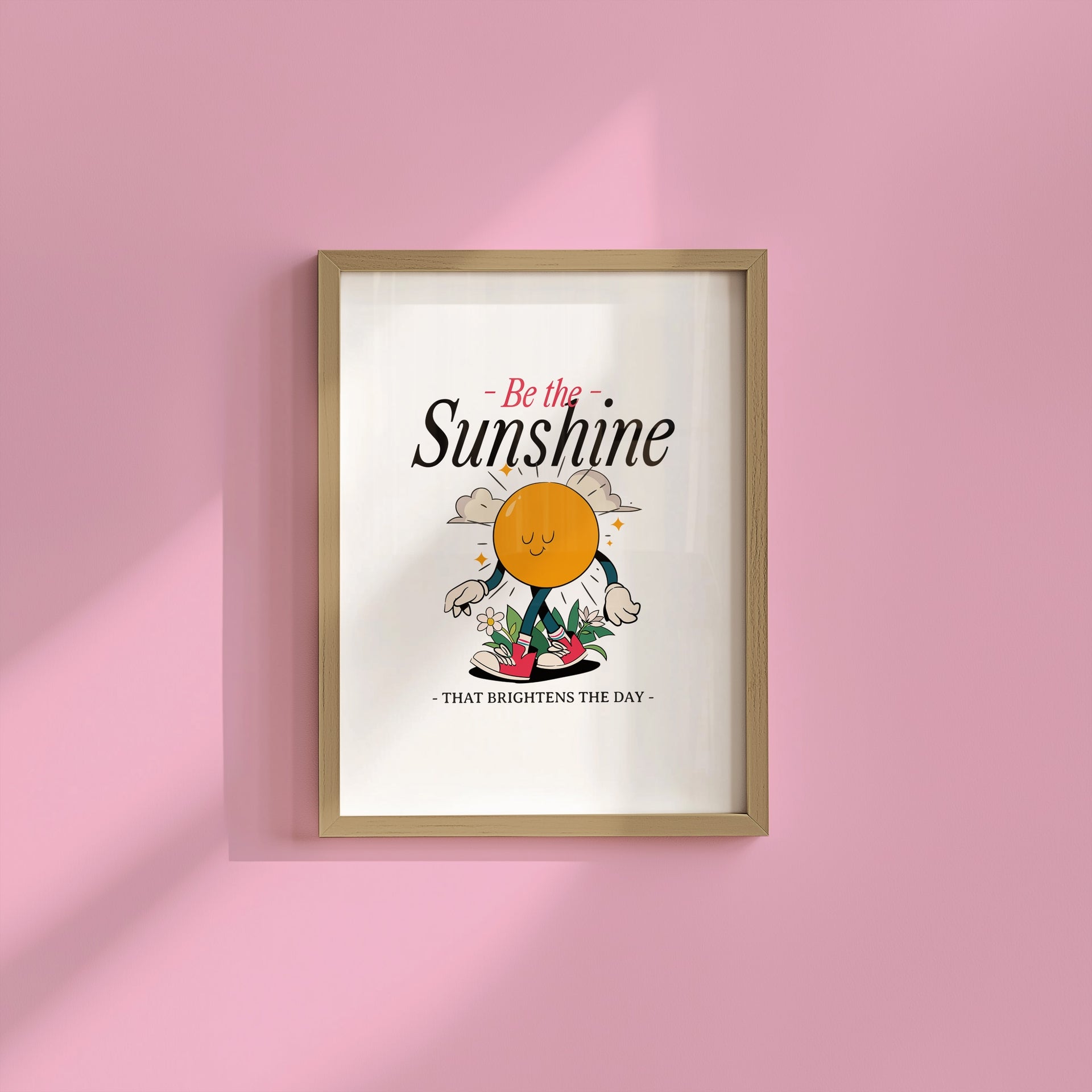 Be The Sunshine Vertical Art Print - White