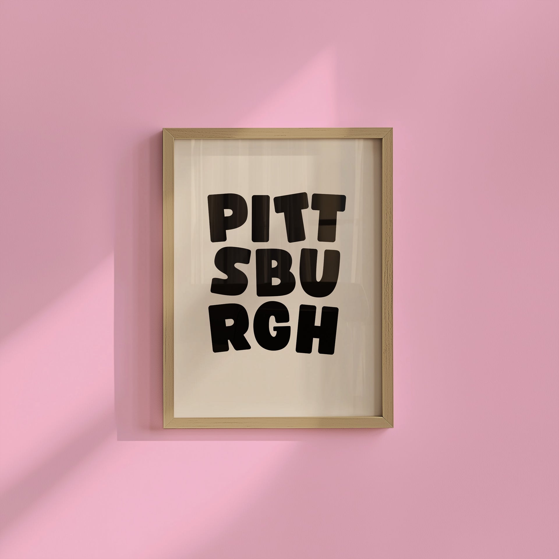 Pittsburgh Beige Vertical Art Print
