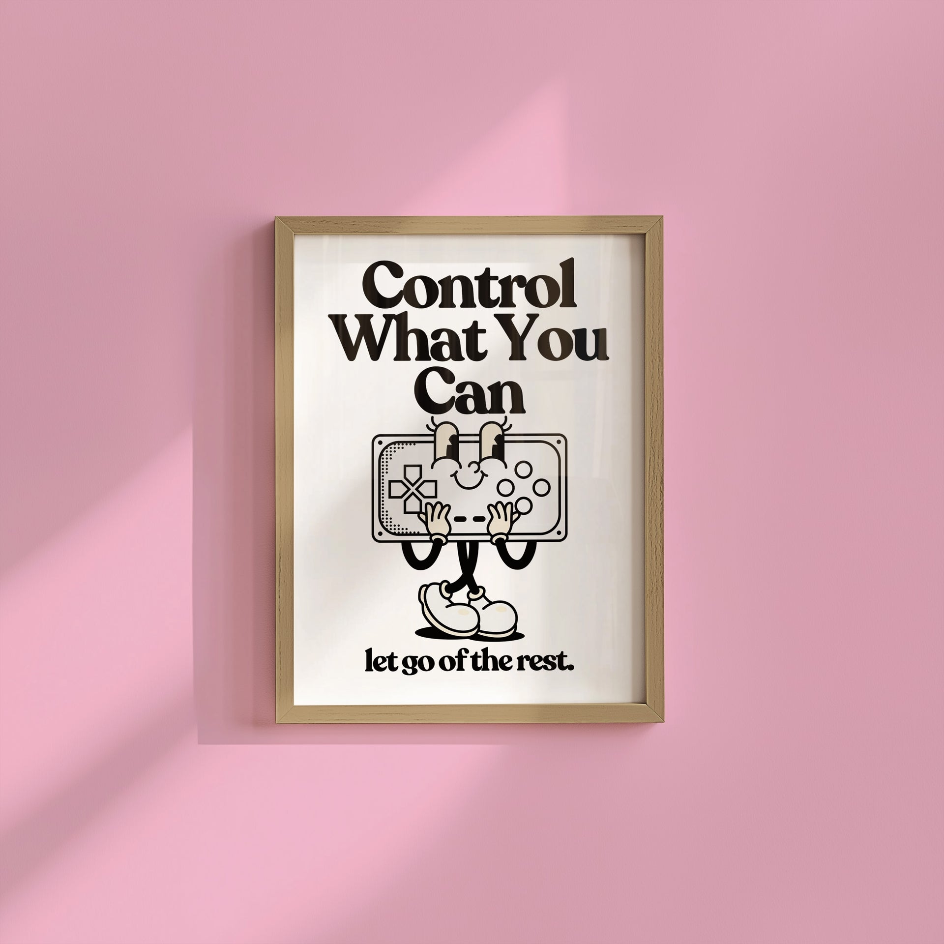 Control What You Can Vertical Art Print - White