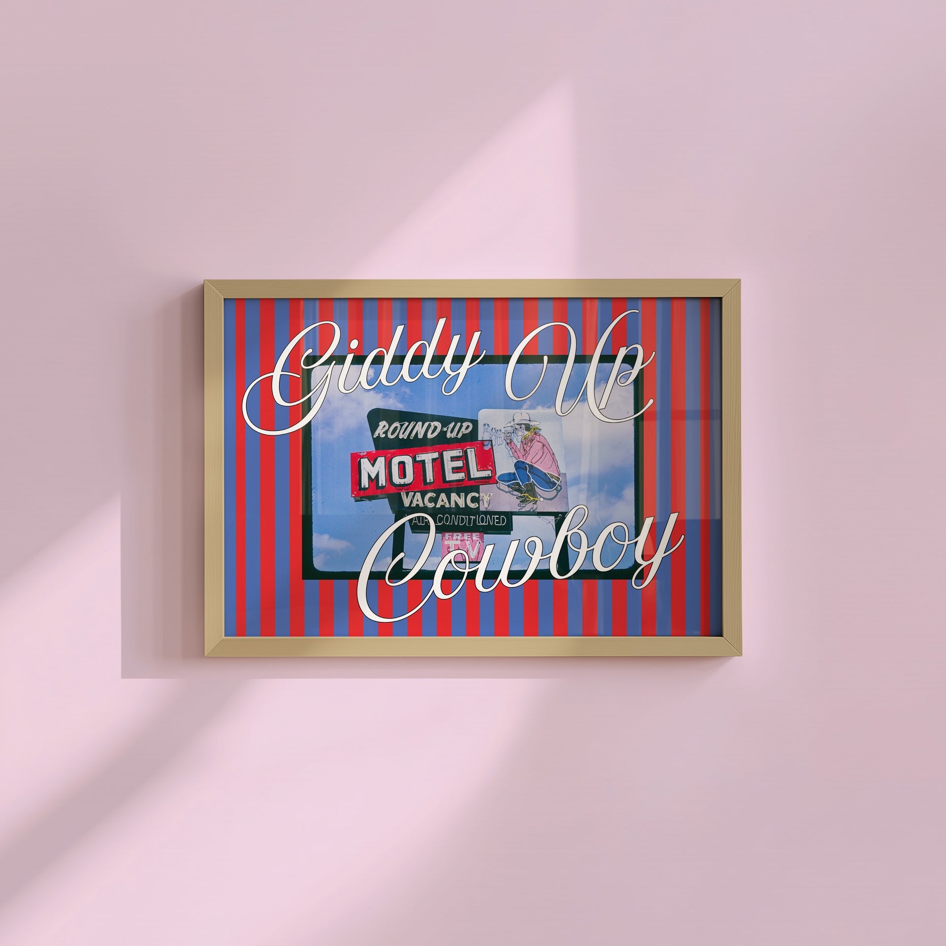 Giddy Up Cowboy Horizontal Art Print