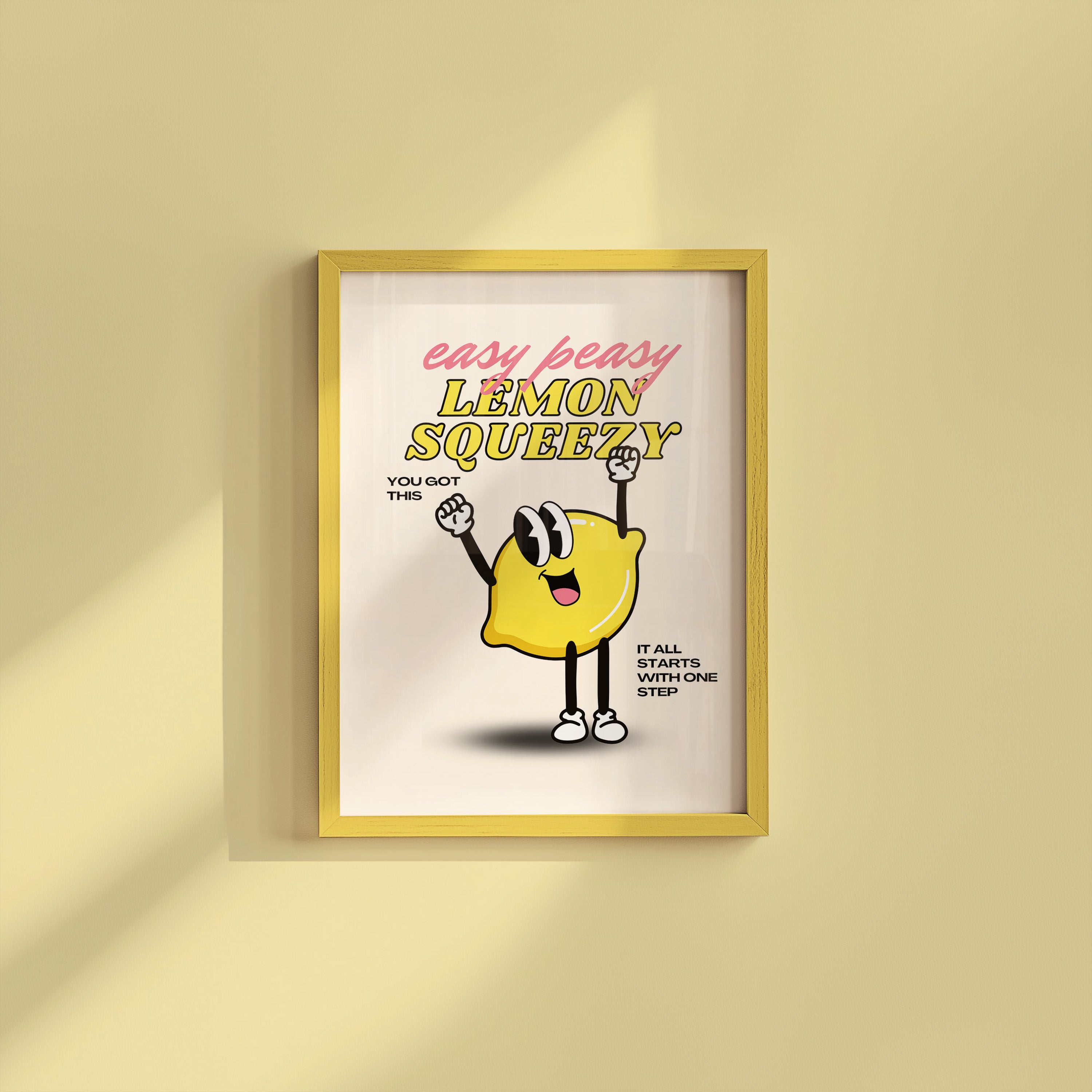 Easy Peasy Lemon Squeezy Vertical Digital Art Print