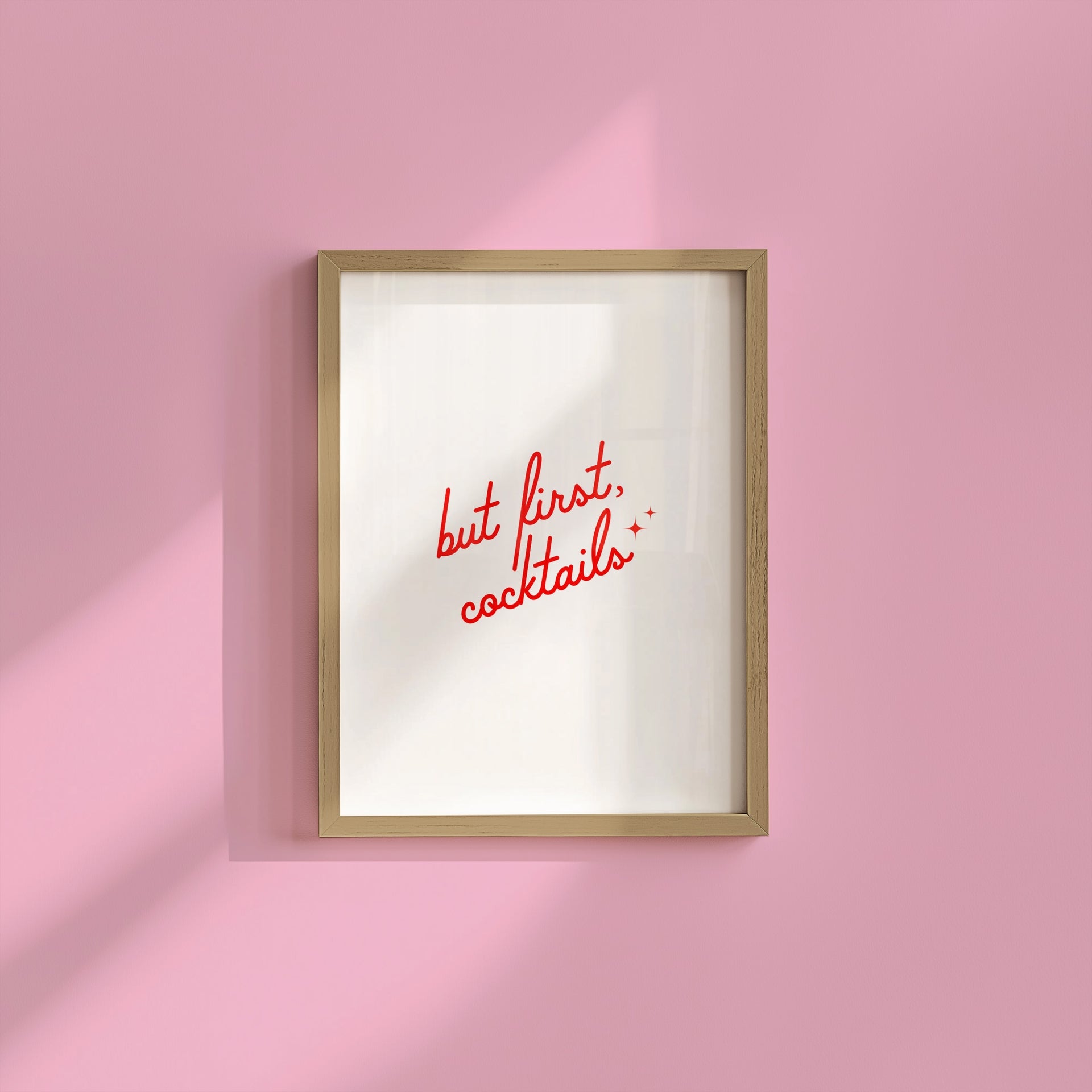 But First Cocktails Vertical Art Print