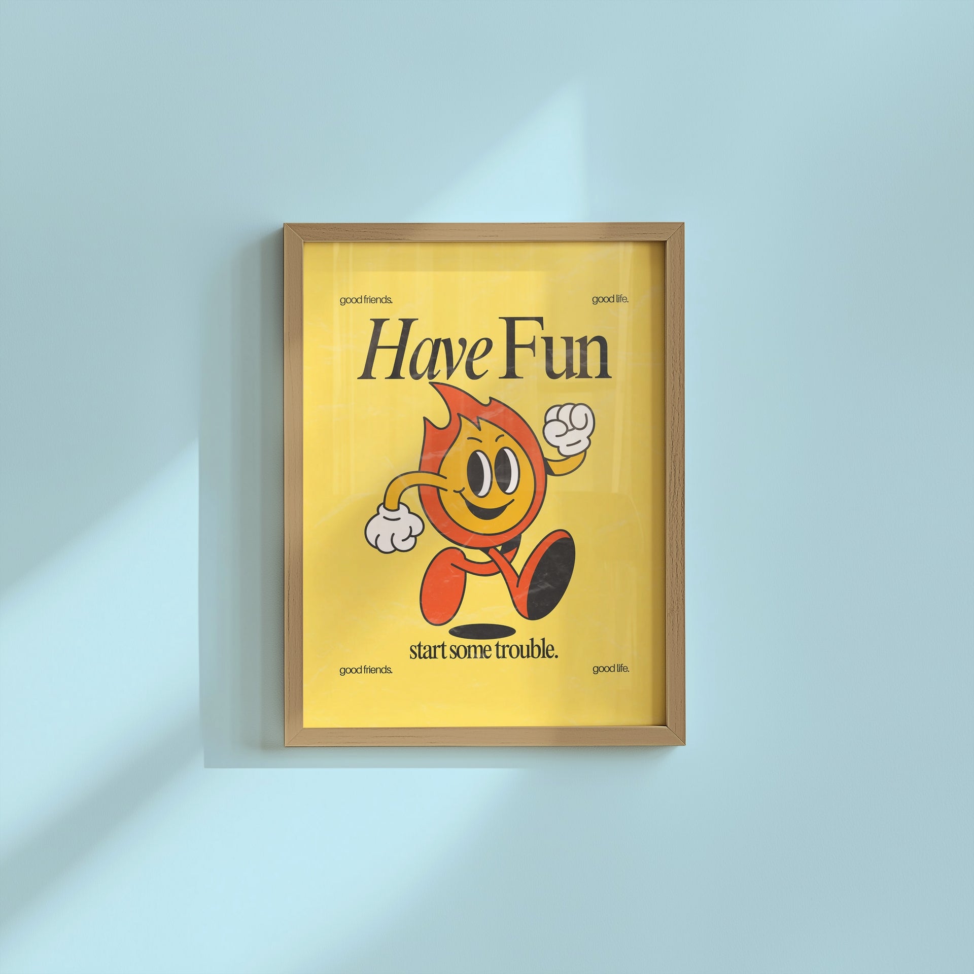 Have Fun Vertical Art Print - Yellow