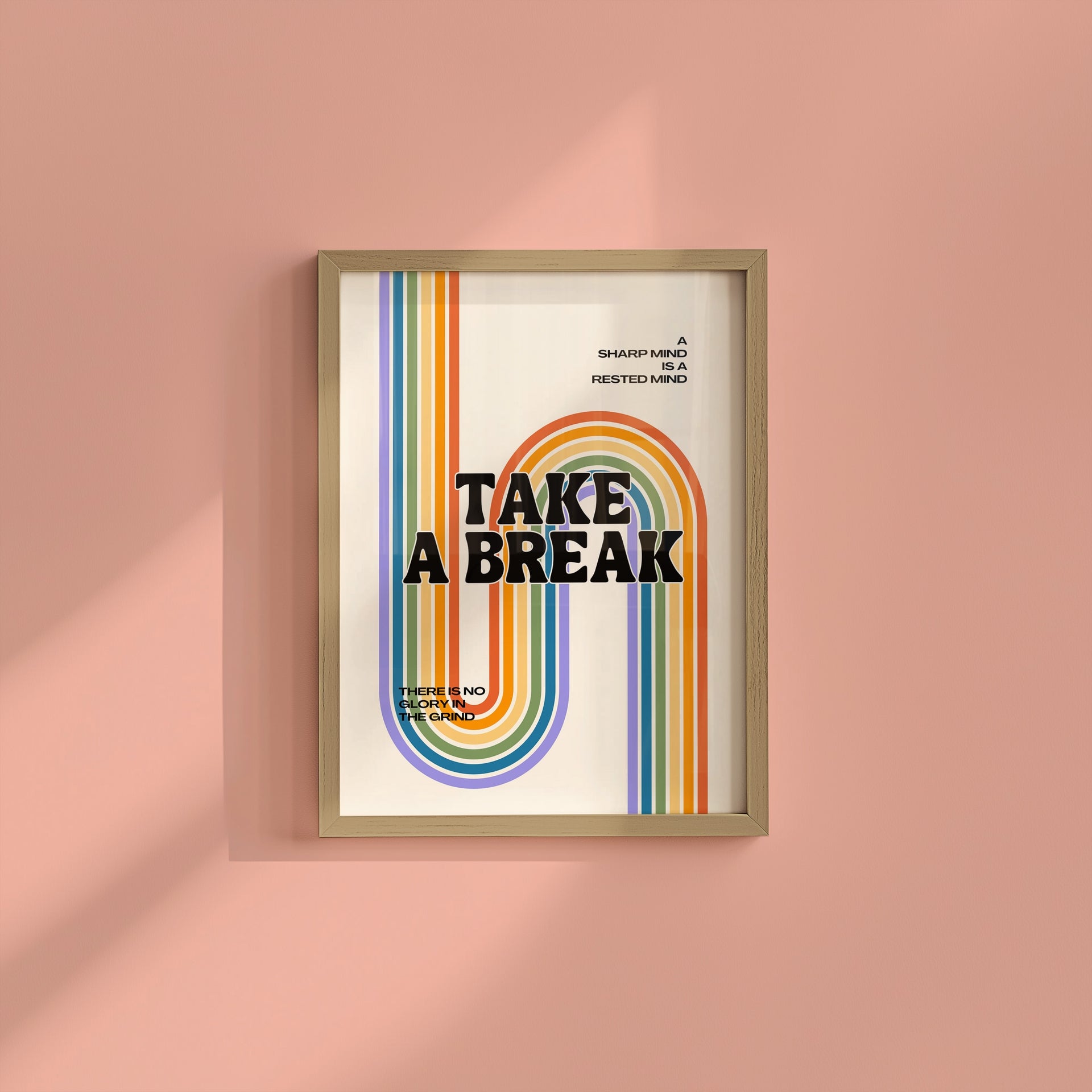 Take a Break Rainbow Vertical Art Print