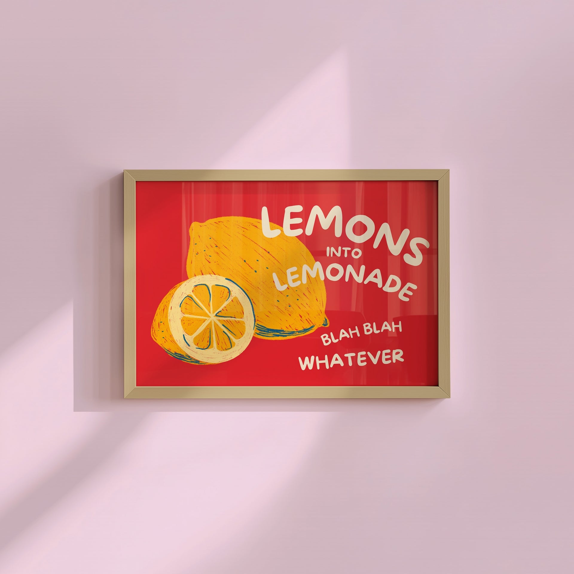 Lemons Into Lemonade Horizontal Art Print