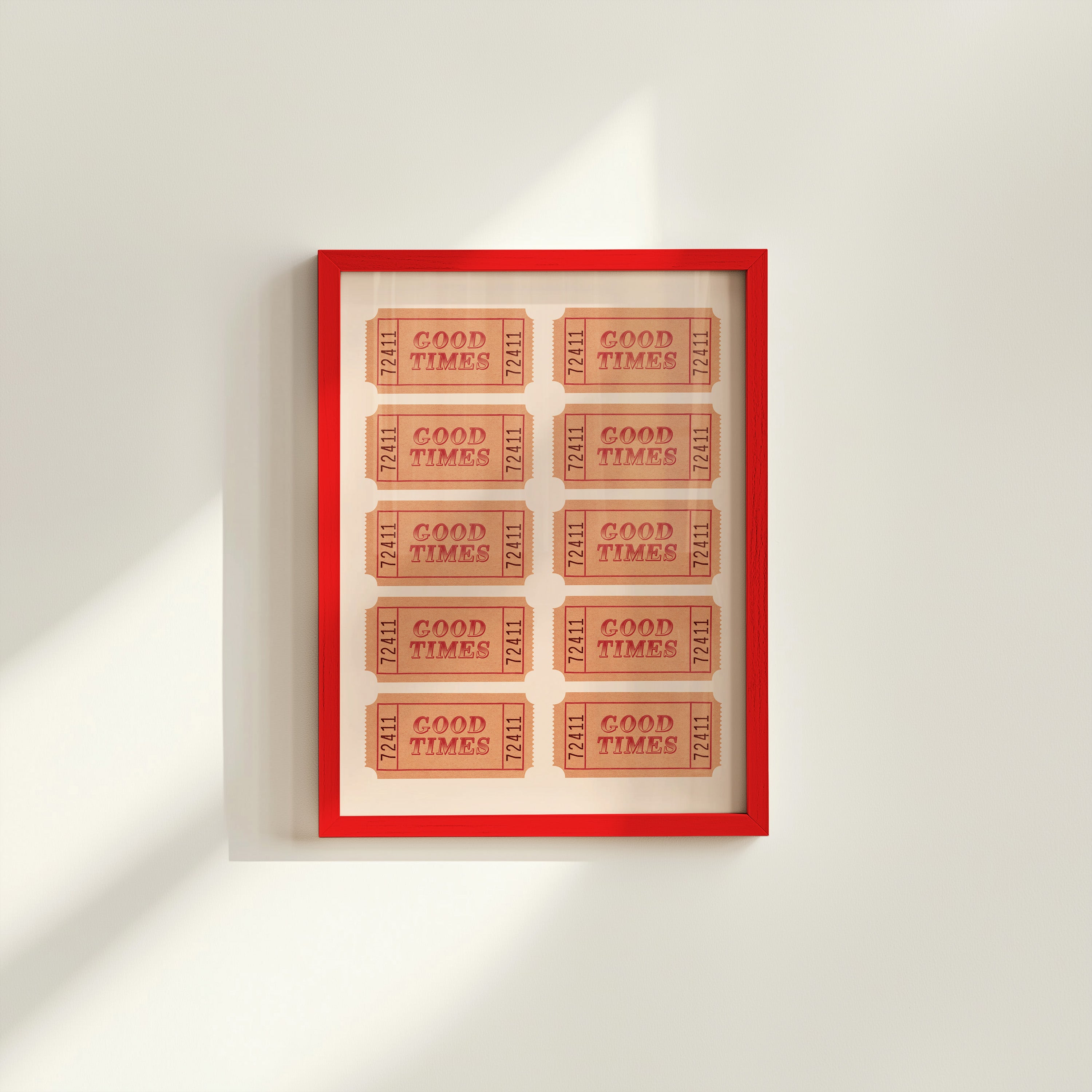 Good Times Ticket Vertical Digital Art Print
