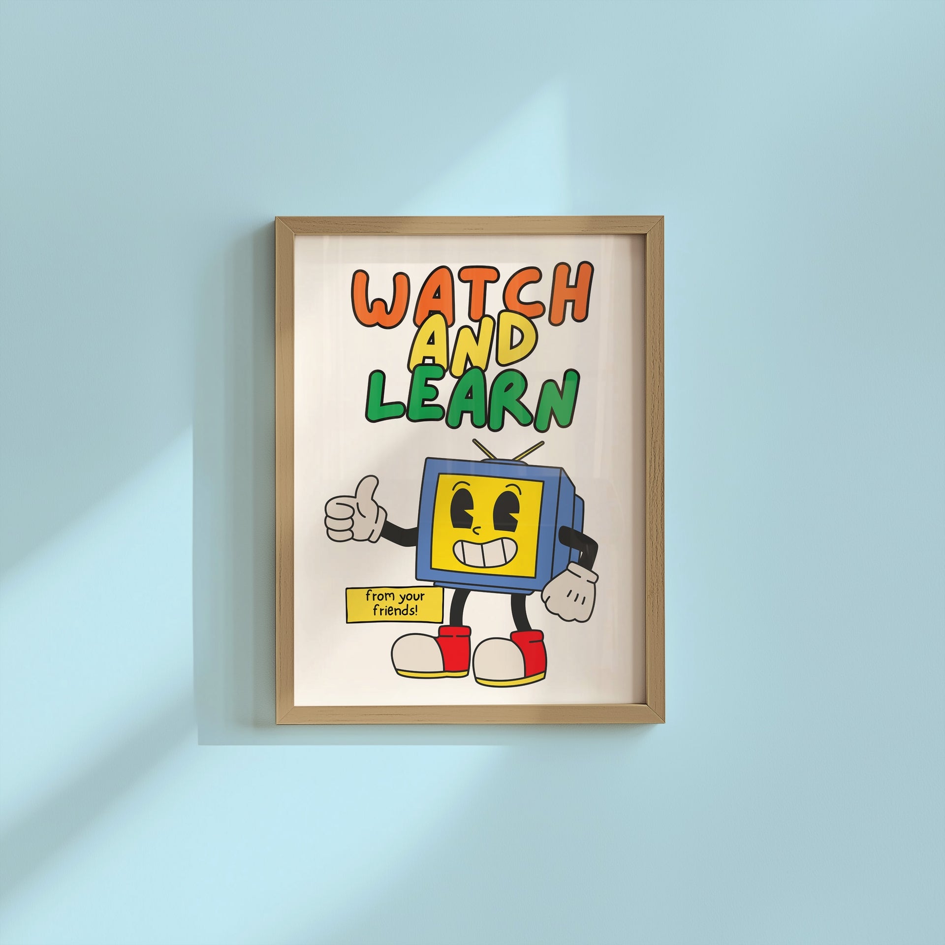 Watch And Learn Vertical Art Print