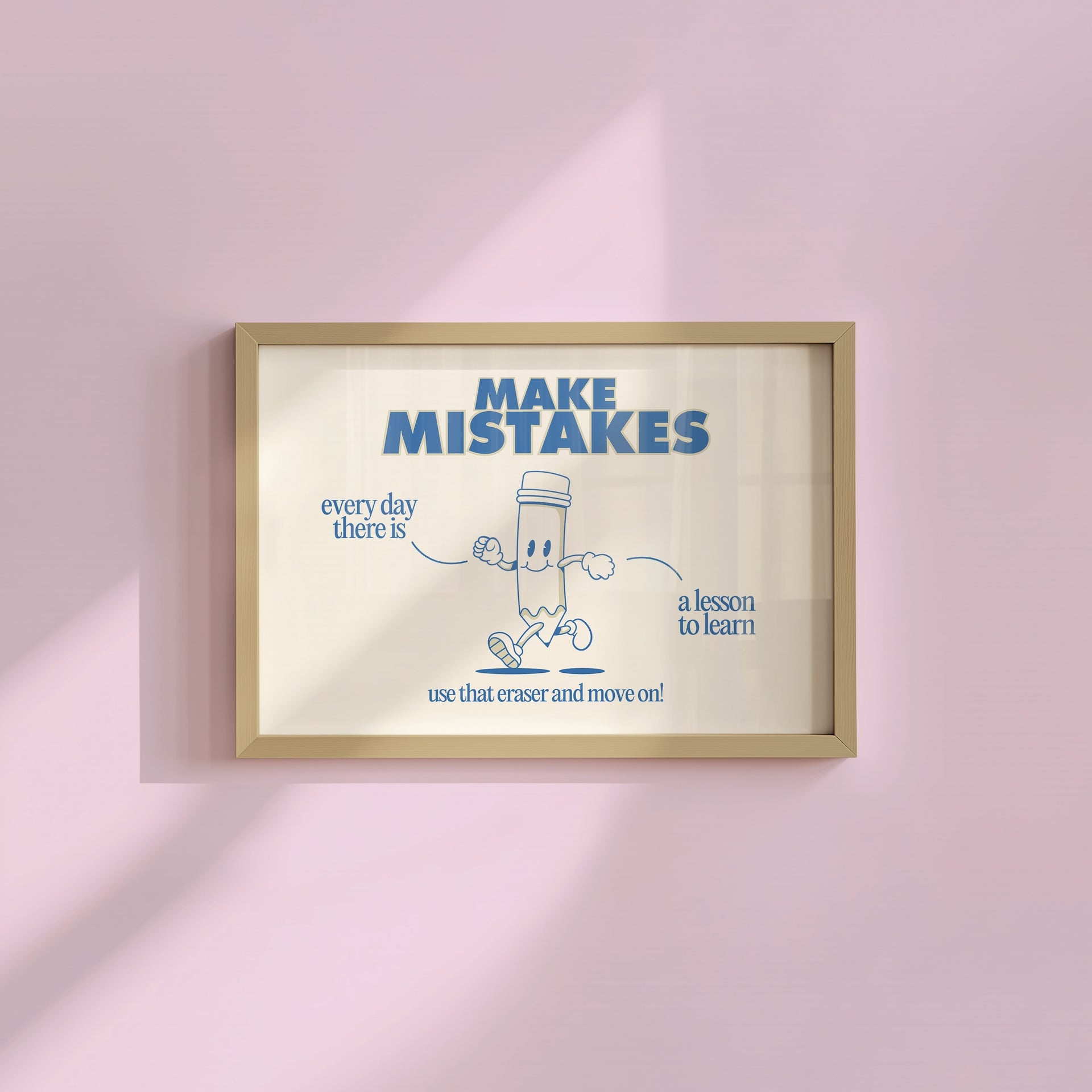 Make Mistakes Horizontal Art Print
