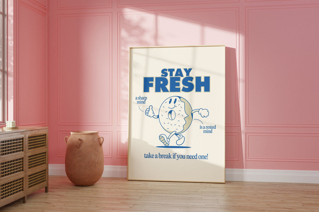 Shop 'Stay Fresh' Digital Cartoon Art Print
