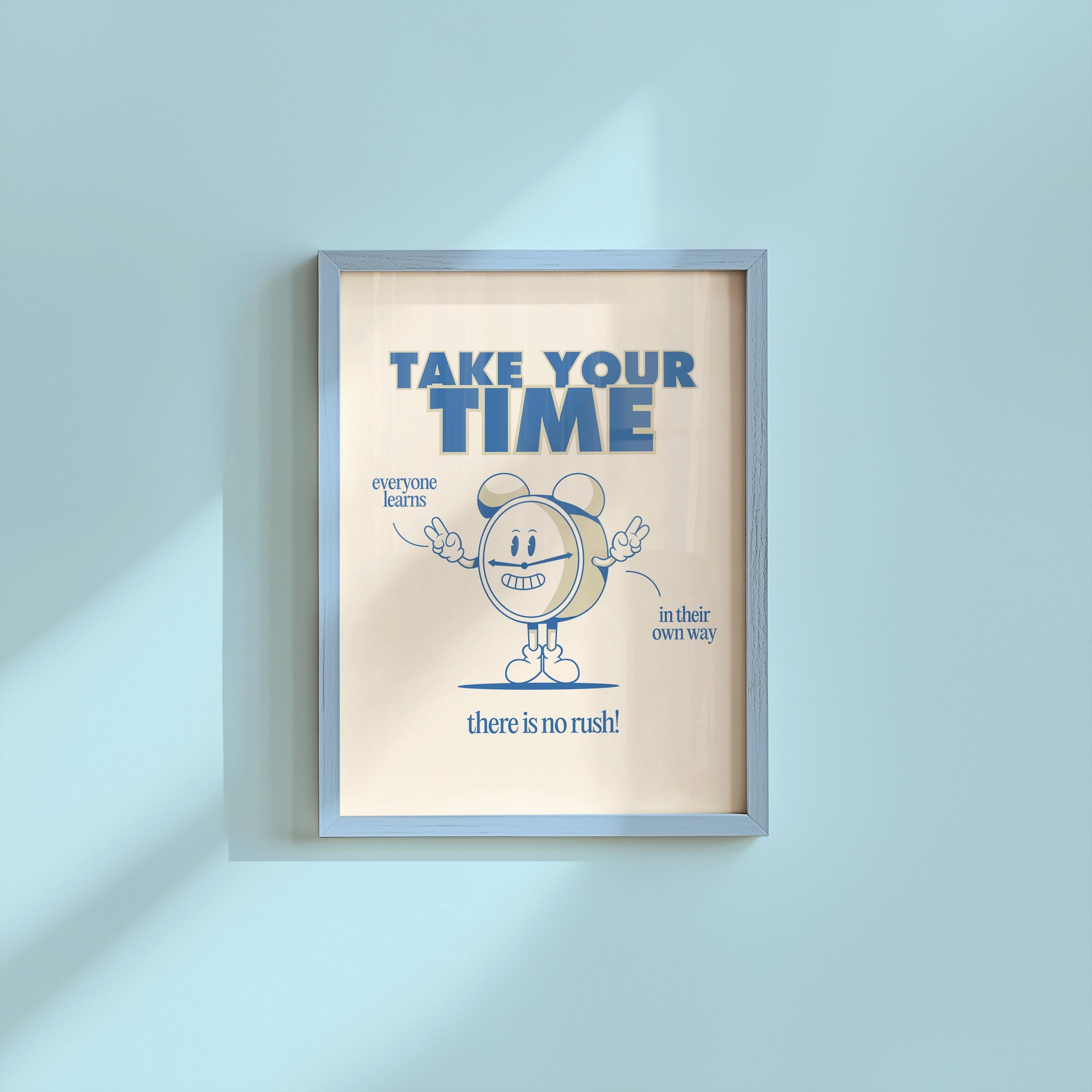 Shop 'Take Your Time' Cartoon Digital Wall Art