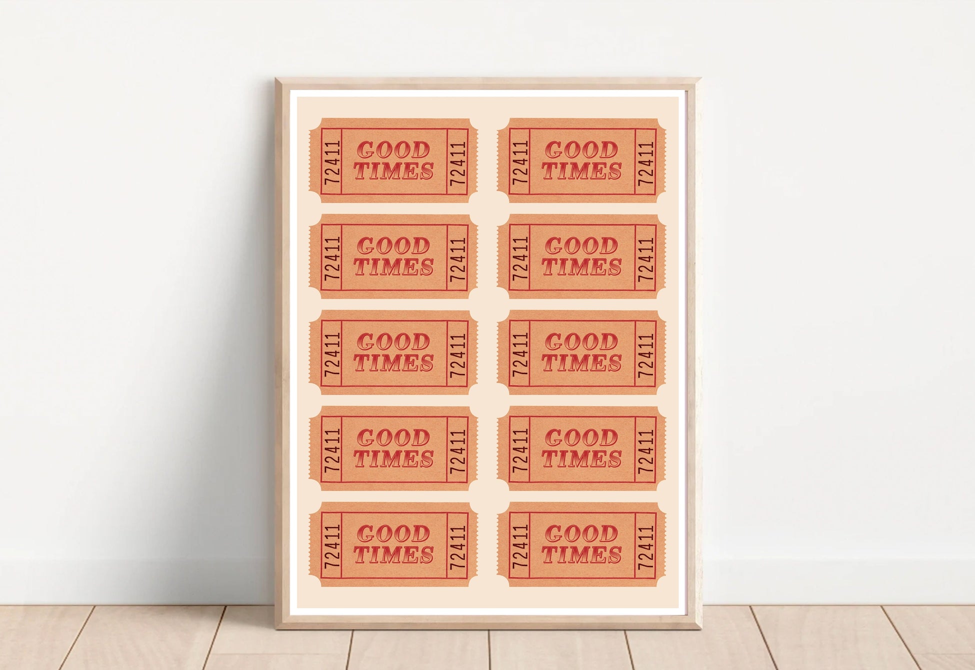 Good Times Orange Fair Ticket Digital Art Print