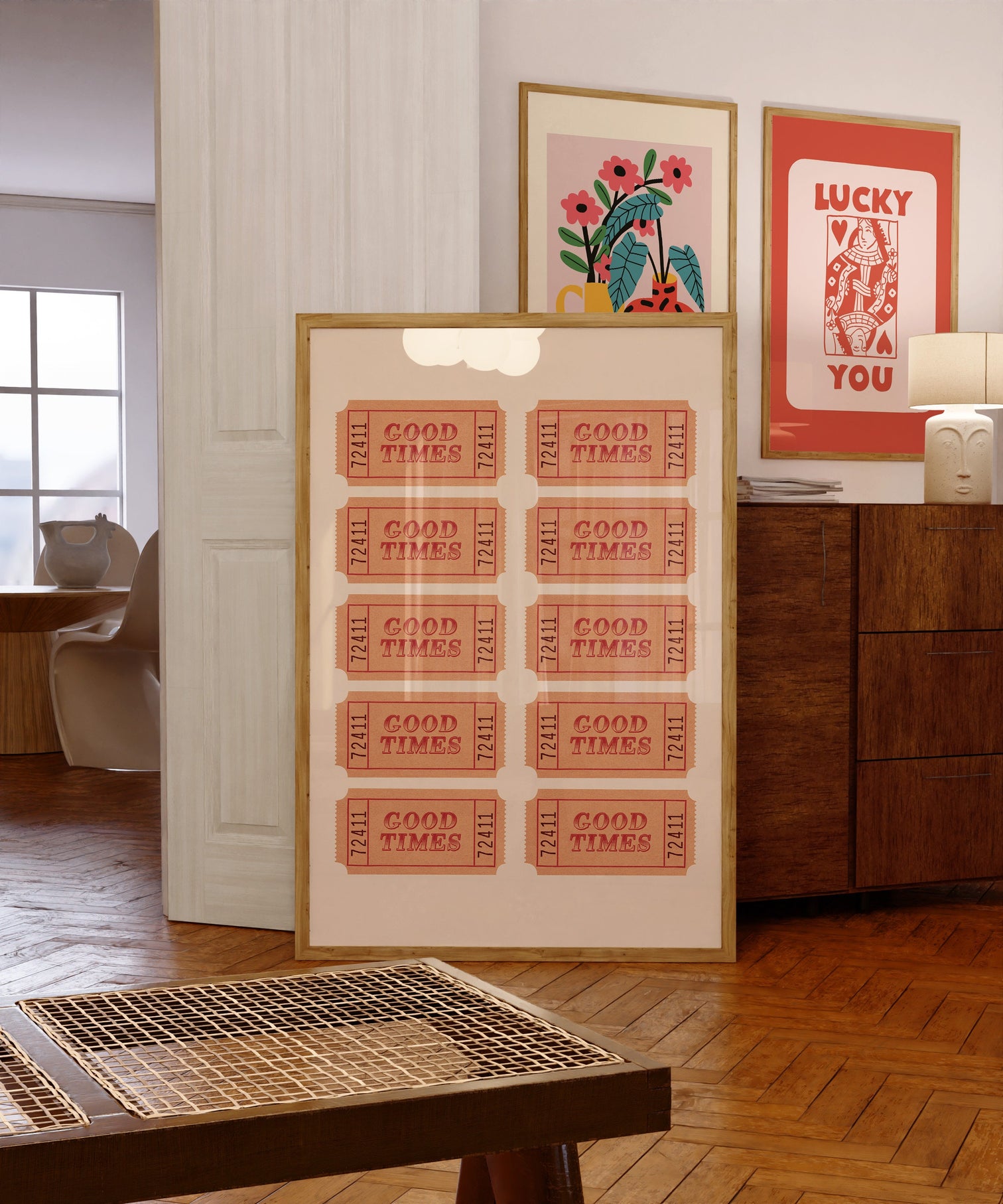 Good Times Ticket Vertical Digital Art Print
